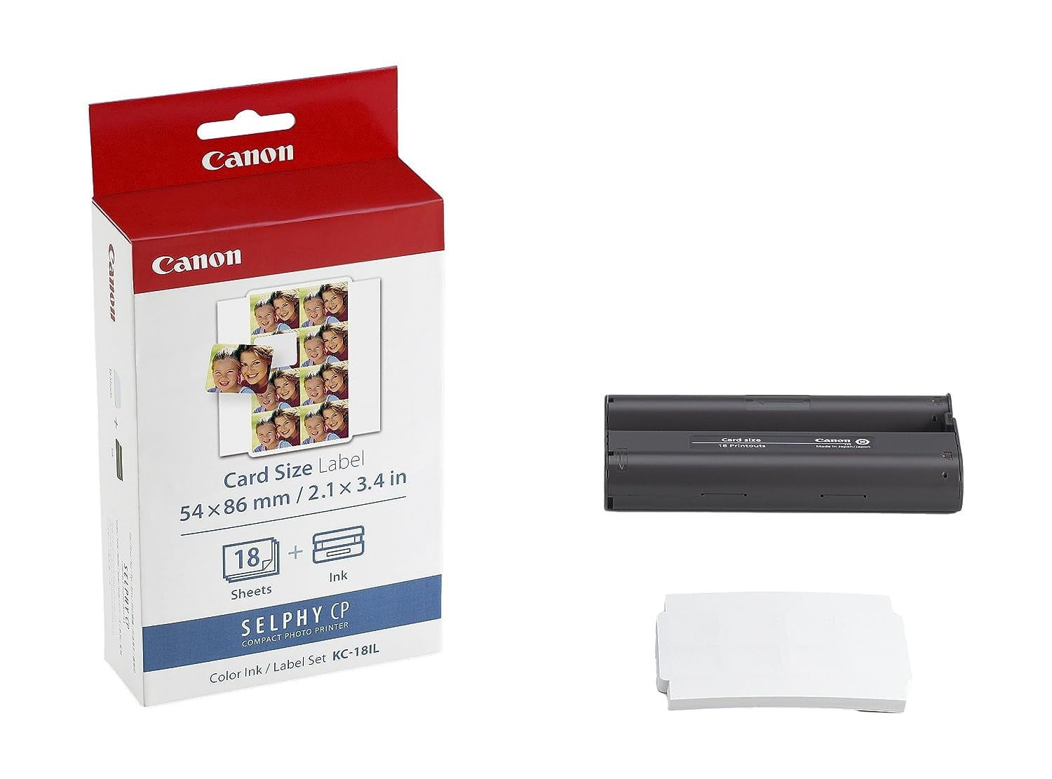 Set de tintas y etiquetas Canon KC-18IL Color para CP-100/200/300 ...