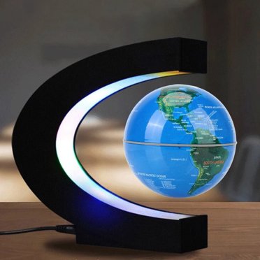 11" Illuminated Globe with Chrome Stand – Rotating Desktop World Map ...