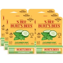 Burt's Bees Cucumber Mint Lip Balm, 100% Natural, Moisturizing, Pack of ...