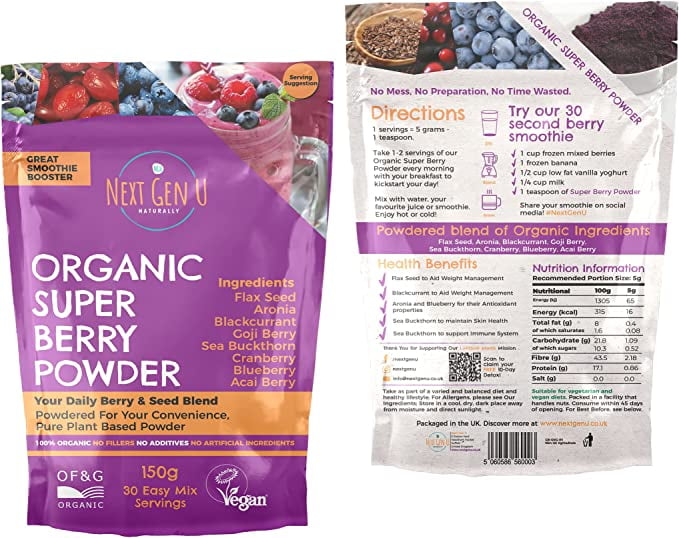NGU Superfood Berries Powder Dietary Supplement for Immune Support 150 ...