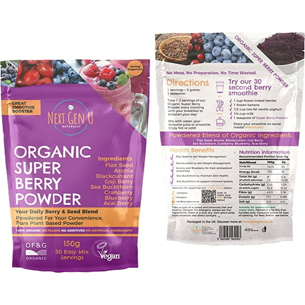 NGU Superfood Berries Powder Dietary Supplement for Immune Support 150 ...
