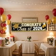 HaCpiu Graduation Background Flag Banner, 9.8Ft Purple Congrats Class ...