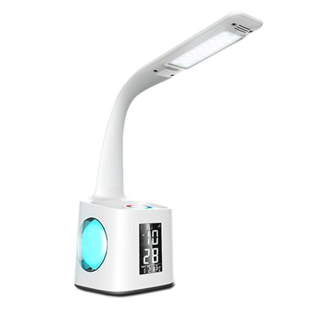 Study LED Desk Lamp with USB Charging Port&Screen&Calendar&Color Night ...