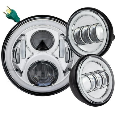 Eagle Lights 7" LED Headlight Kit with Halo Ring for Harley Davidson ...