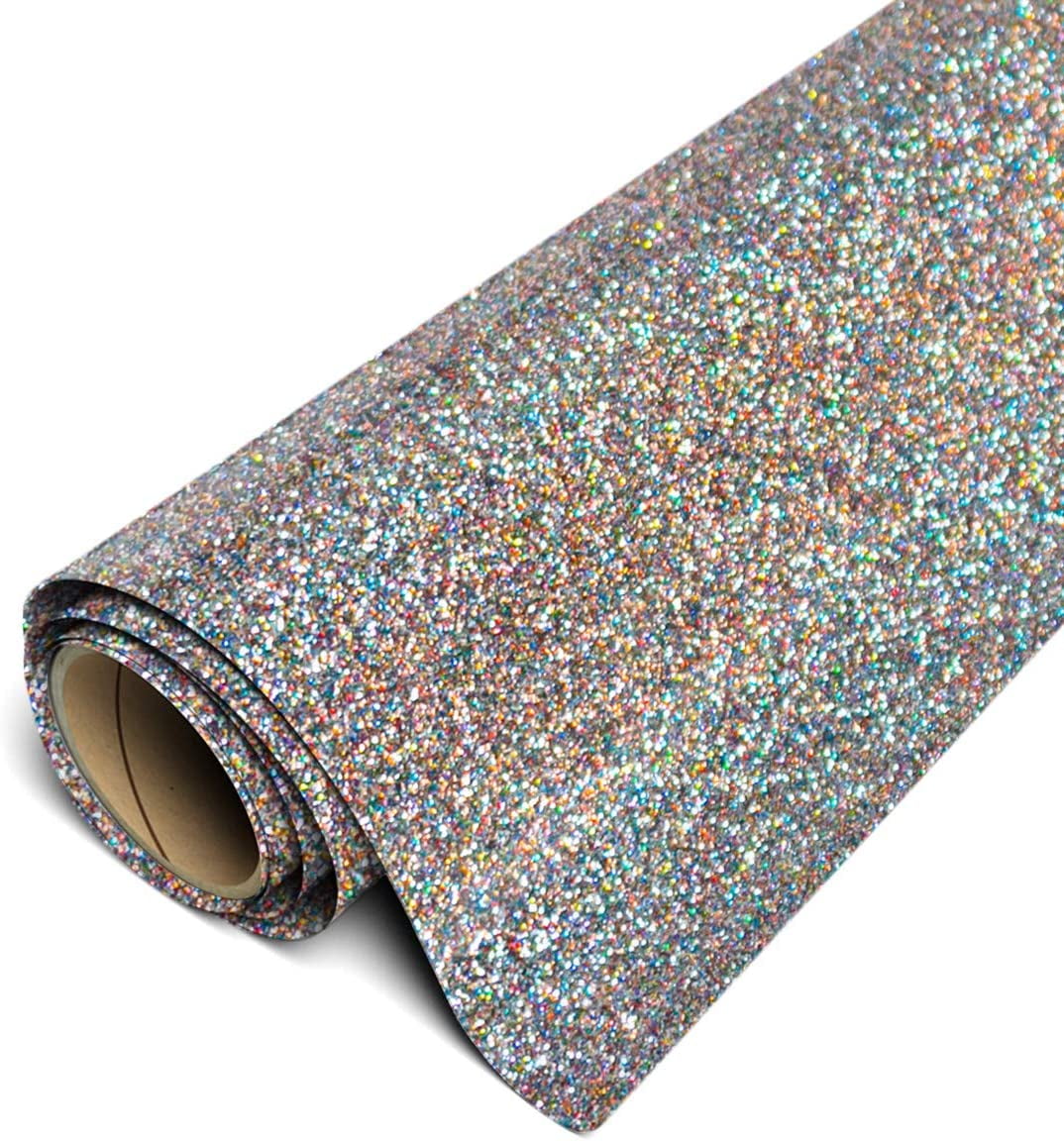 Siser Glitter HTV Iron On Heat Transfer Vinyl 12" x 5ft Roll - Light ...