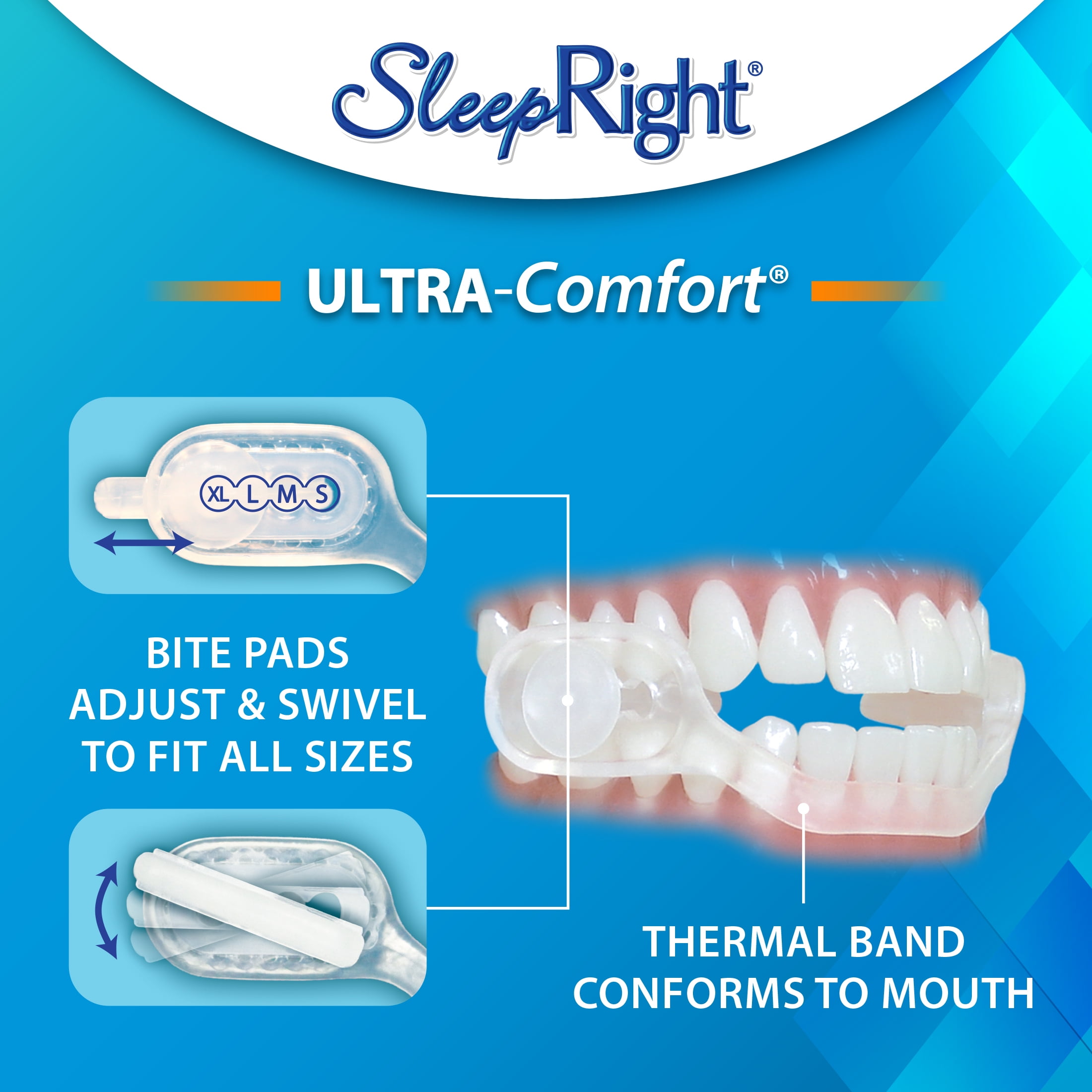 SleepRight Ultra Comfort Dental Guard, Nighttime Teeth Grinding ...