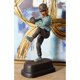 DecMode Traditional Resin Pitching Baseball Player Sculpture, Brown ...