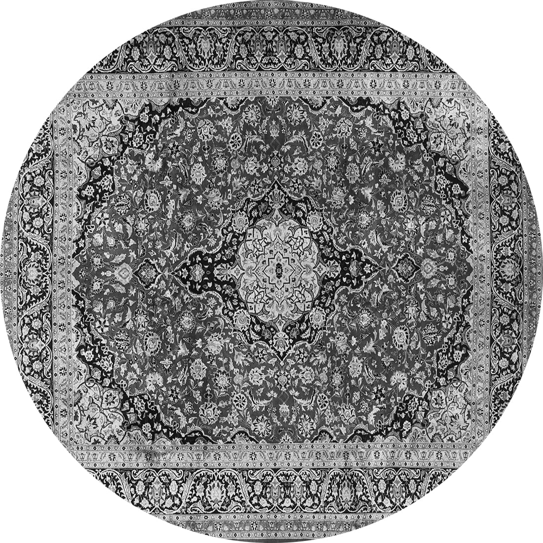 Ahgly Company Indoor Round Persian Gray Traditional Area Rugs, 8' Round ...