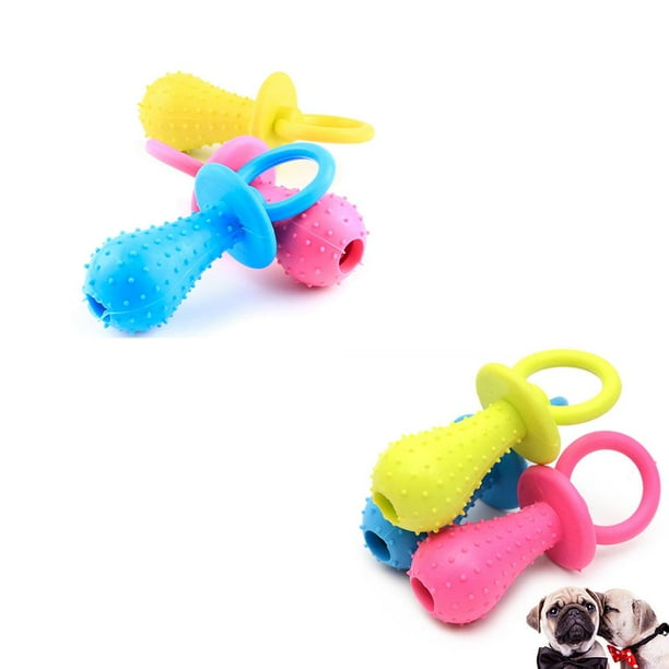 BELOVING 6Pcs Bite Resistant Bell Rubber Pacifier Pet Dog Puppy Molar ...