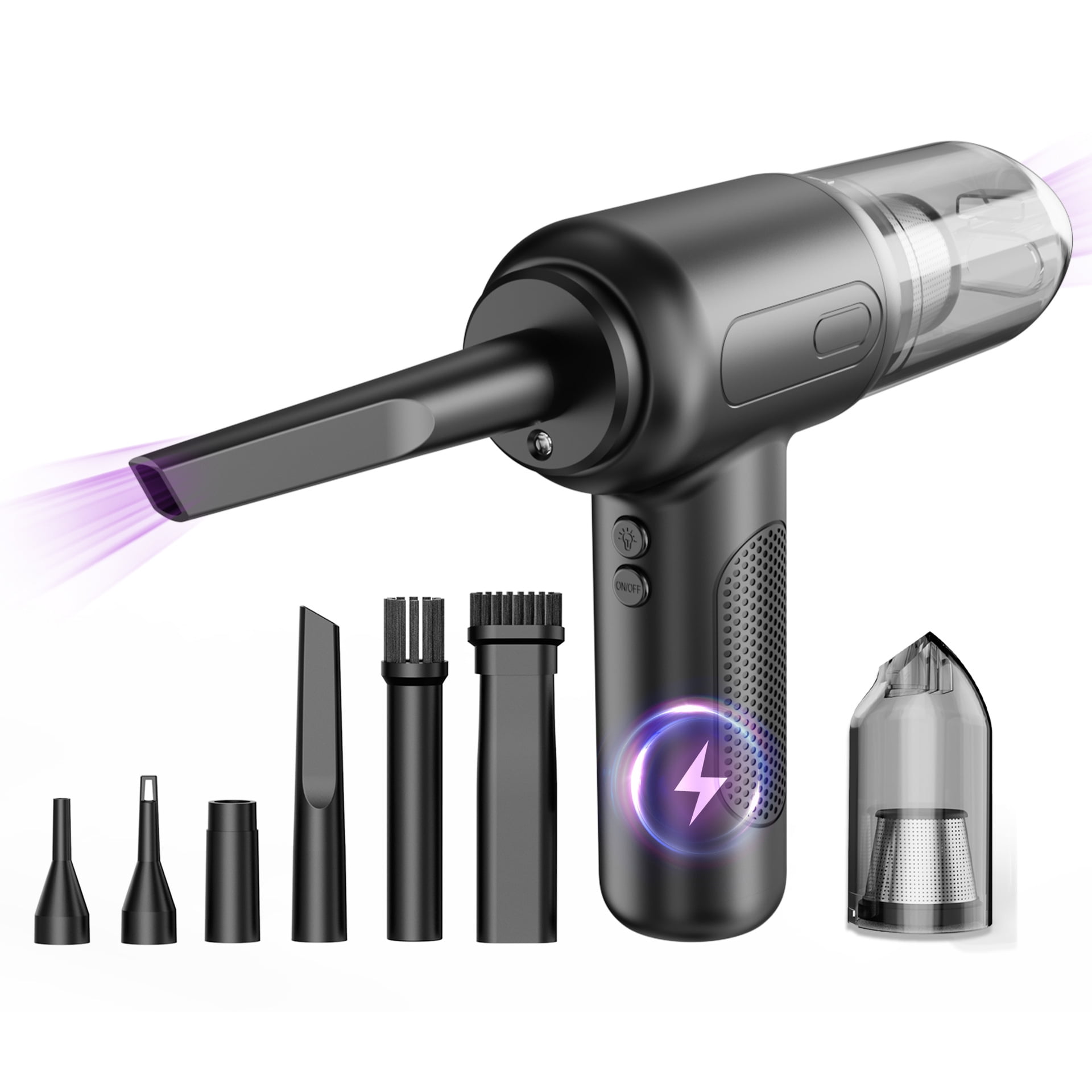 Mistaha Portable Cordless Air Dust Collector with LED Flashlight and 6 ...