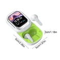 2Pcs Bluetooth Earbuds, Kadlawus Round Screen ANC Wireless Earbuds with ...