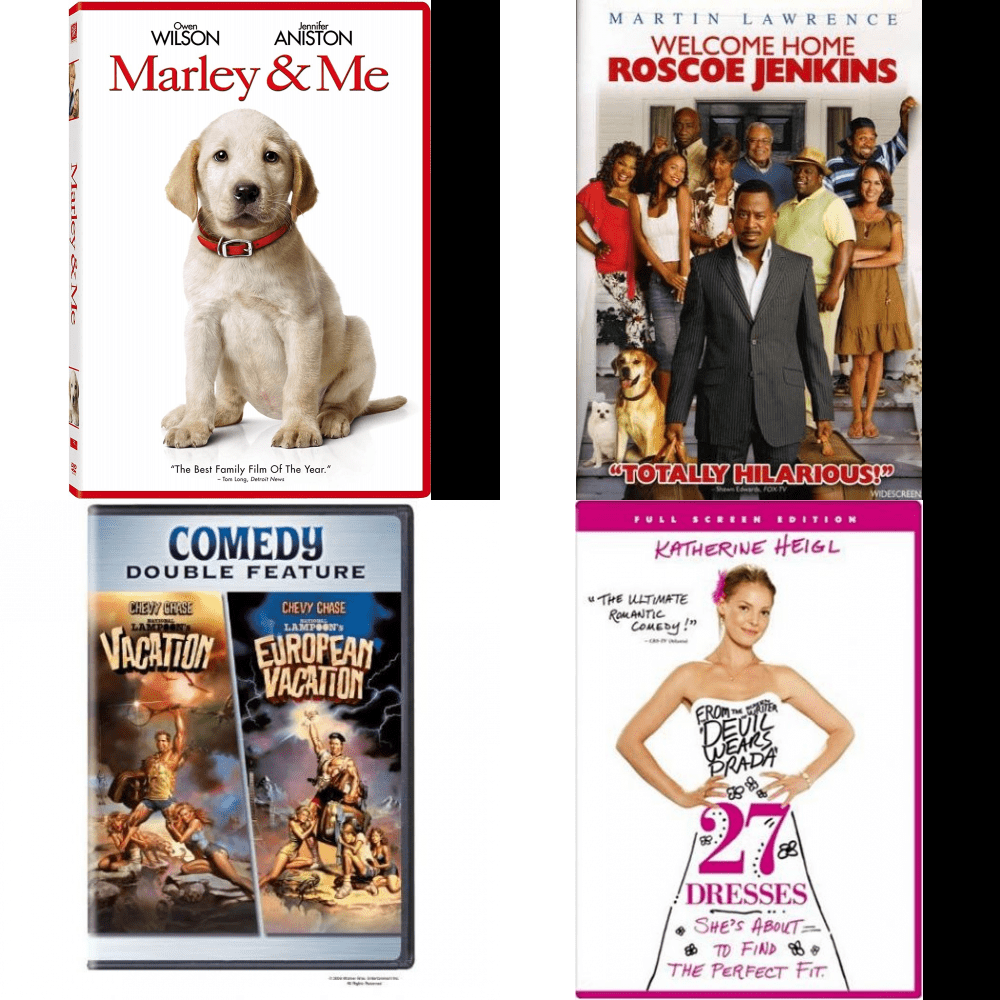 Comedy 4 Pack DVD Bundle: Marley and Me, Welcome Home Roscoe Jenkins ...