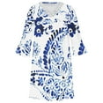 Casual Dresses For Women Soft Lace Seven Quarter Sleeve V Neck Bell