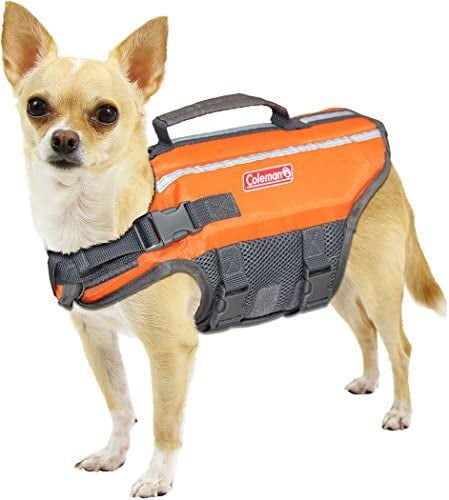 Coleman Dog Life Jacket Vest for Flotation in Pool Boat Beach Lake ...
