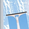2-in-1 Window Squeegee with Spray Bottle, 12.2"x9.8" Soft Silicone, No ...