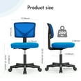 edx Home Office Desk Chair, Armless Mesh Computer Chair Small Space ...