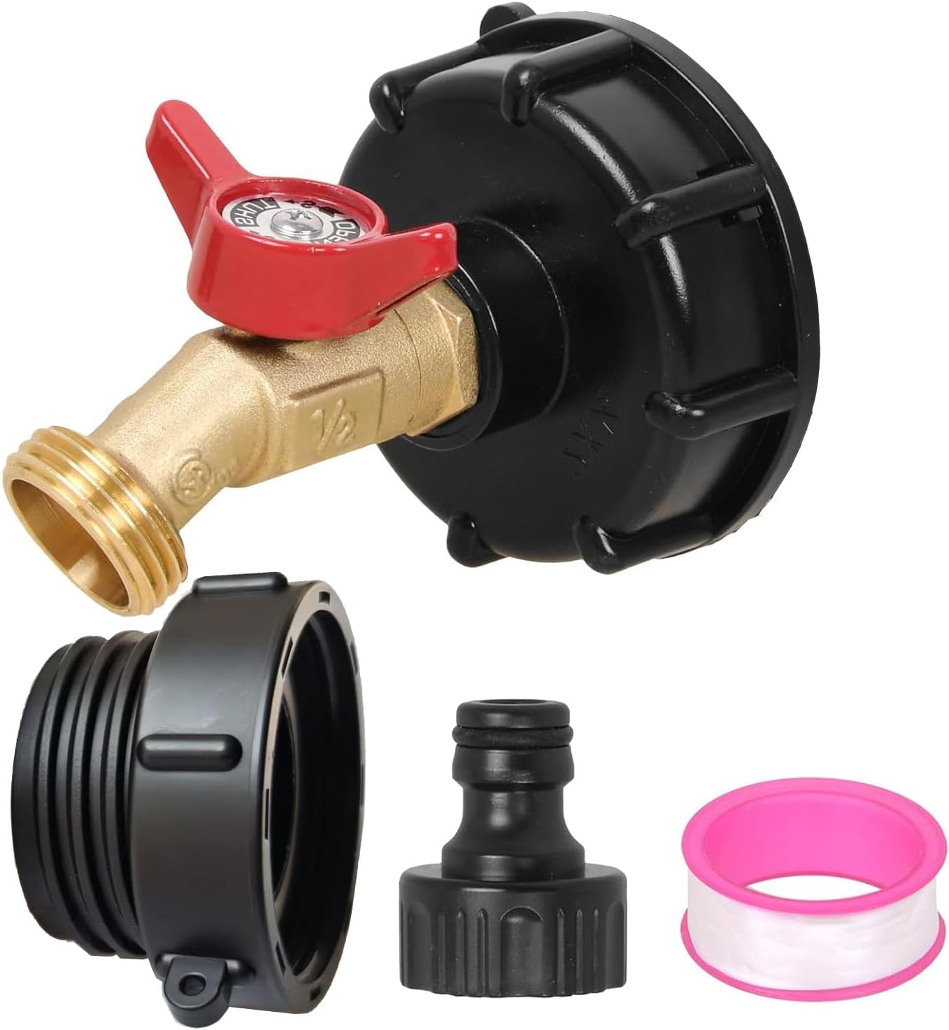 xianyou-IBC Tote Adapter 2.44" Fine Thread Hose Adapter for 275-330 ...