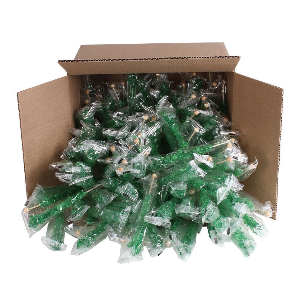 Extra Large Rock Candy Sticks: 144 Green Apple Lollipops - Green Rock ...