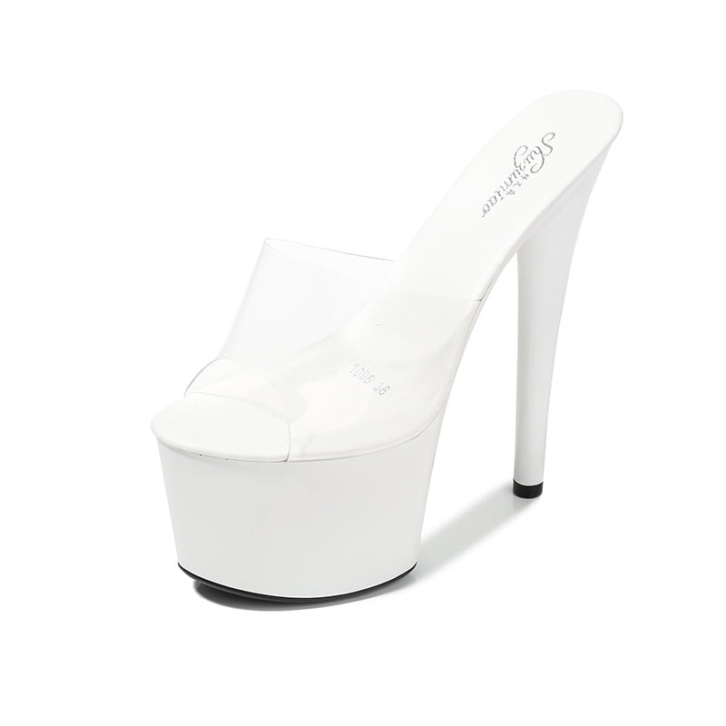 Shoes Super High Heels Fine-heeled Waterproof Platform Sandals Crystal ...