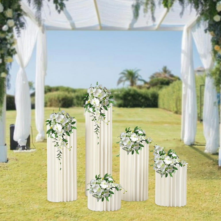 Cardboard Wedding Pillars