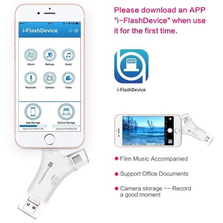 4 in 1 iPhone/Micro usb/USB Type-c/USB SD Card Reader for iPhone iPad ...