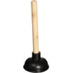 ProSource Black Plunger with 4 Inch Force Cup and 9 Inch Wooden Handle ...
