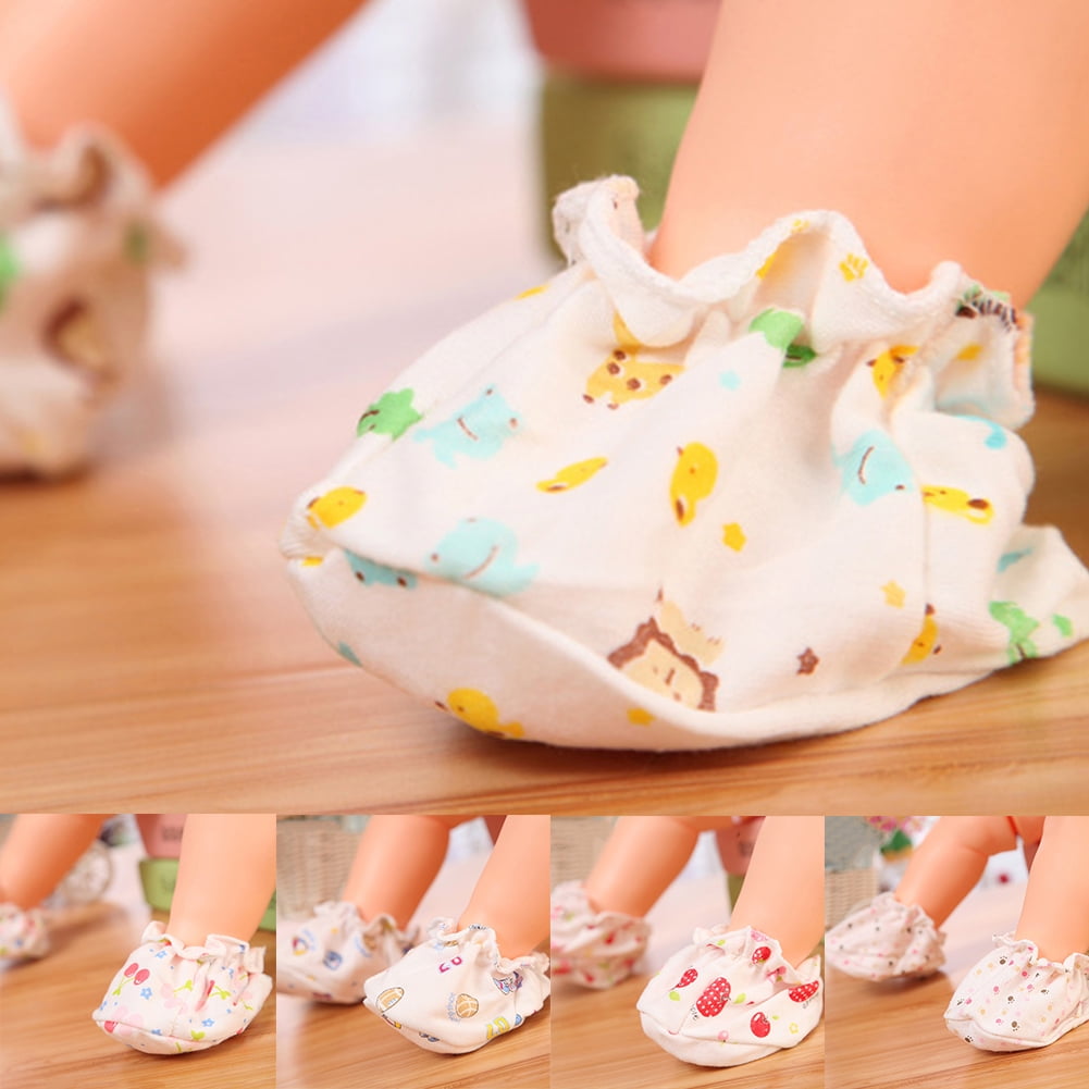 SPRING PARK Baby Foot Cover|Cotton Newborn Baby Infant No Scratch Feet ...