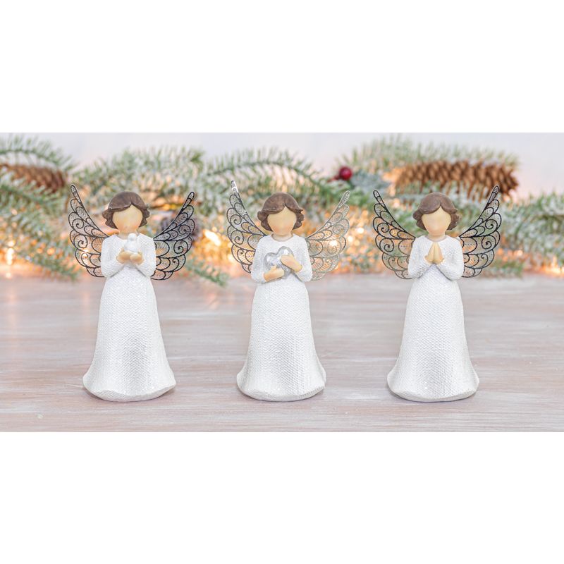 Hanna's Handiworks Glimmer Wing Angel Figures, Set of 3 - Walmart.com