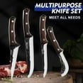 4PCS Hand Forged Butcher Knife Set - Slicing Knife,Boning Knife ...