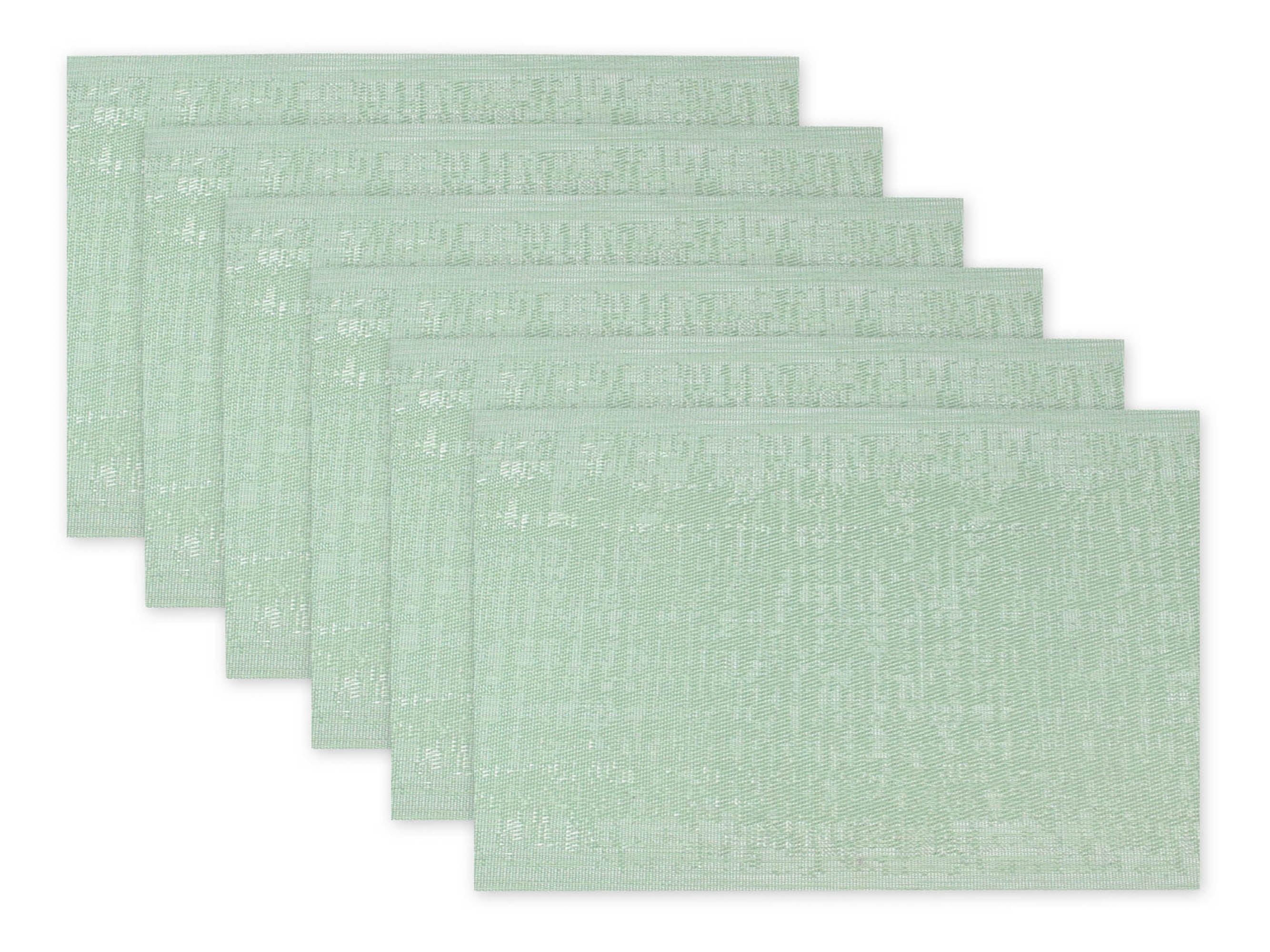 DII Space-Dyed Green Pvc Placemat (Set of 6), 13x17.25", 100% PVC ...