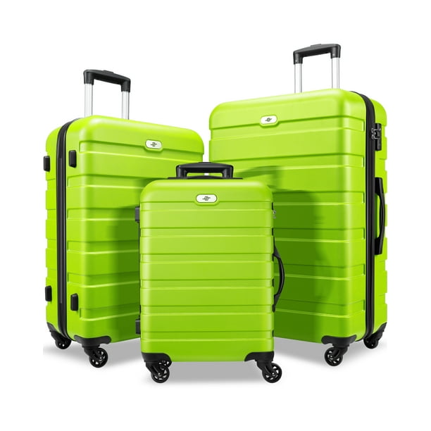 Luggage 3 Piece Sets Hard Shell Suitcase Set with Spinner Wheels20" 24 ...
