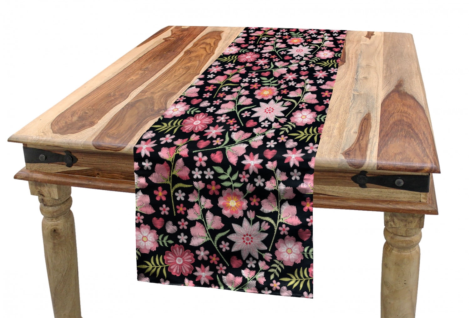 Floral Table Runner, Slavic Floral Motifs Typical Eastern European Folk ...