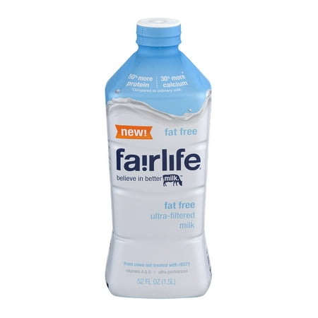 Fairlife Fat Free Ultra-Filtered Milk, 52.0 FL OZ - Walmart.com