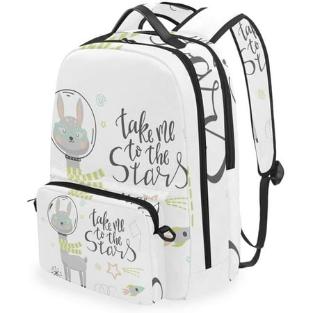 Cute Llama School Backpack Detachable Student Bookbag Travel Bag for ...