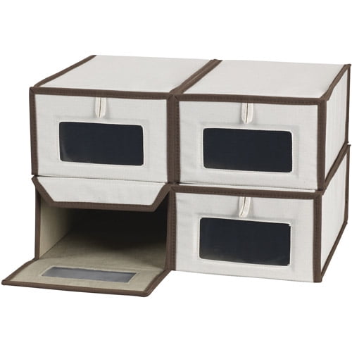 Household Essentials Vision Small Shoe Box, 4-Pack - Walmart.com