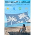 Blue Palm Trees Sun Shade Sail 14' x 18', Summer Beach Tropical ...