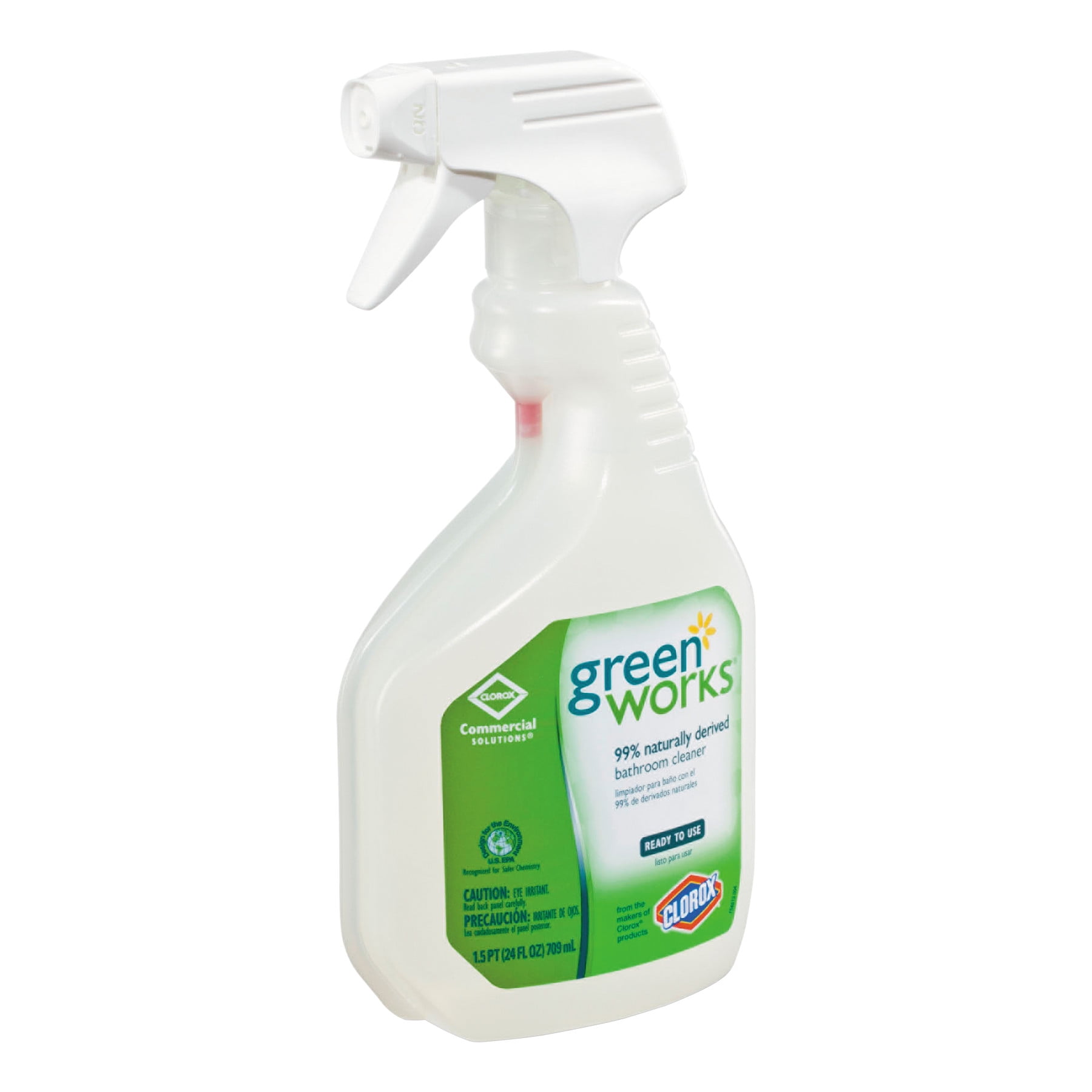 Green Works Bathroom Cleaner, 24oz Spray Bottle