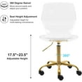 HOMEFUN Acrylic Desk Chair, Armless Clear Rolling Chairs Ghost Molded ...