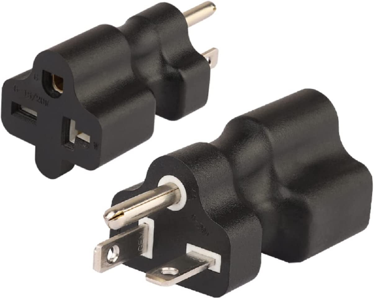 Toptekits 6-20P to 6-20R/6-15R,Nema 6-20P Male to Nema 6-15R & 6-20R ...