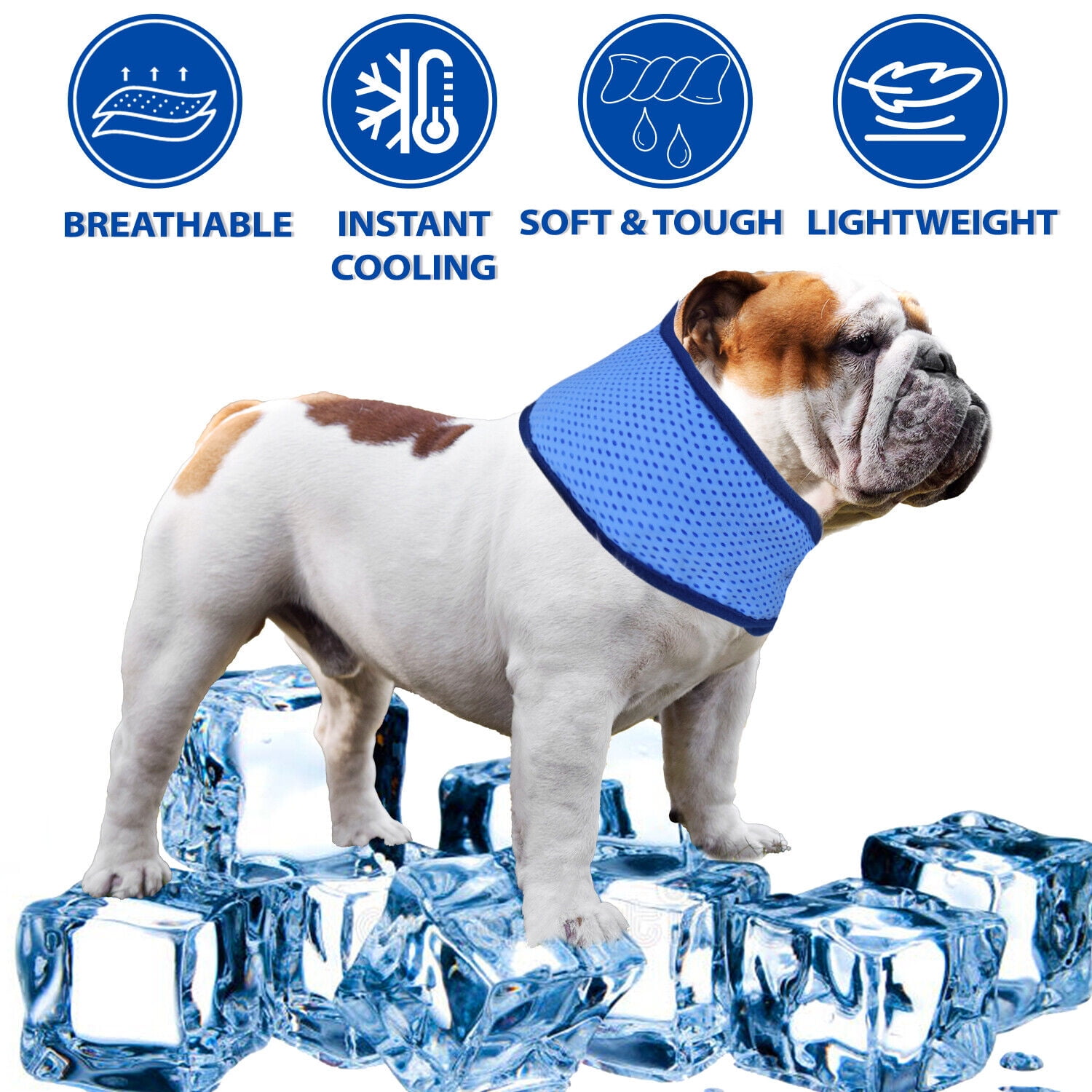 Innens Dog Cooling Bandana Ice Neck PVA Chill Out Ultra Cooling Relief ...