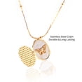 AditiGarden Dainty Custom Photo Locket Necklace, Butterfly Shell Charm ...