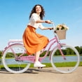 Dolonm 24" Cruiser Bike for Women, Girls Bike Lightweight High-Carbon ...