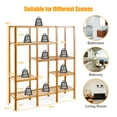 Topbuy 5-Layer Bamboo Storage Rack Plant Flower Holder Display Shelves ...