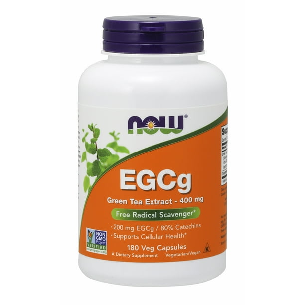 NOW Supplements, EGCg Green Tea Extract 400 mg, Free Radical Scavenger ...