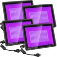 4 Pack 200W LED Flood Black Lights,395nm to 405nm UV Outdoor Flood High ...