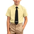 AHTJRT Boys Formal Dress Shirt Lapel Short Sleeve Button down College ...