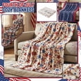 Blanket-American Flag Flannel Soft Warm Cozy Blanket for Sofa and Chair ...