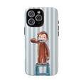 Curious George Tooth Brushing Tough Phone Case for iPhone 7 to 17 Pro ...