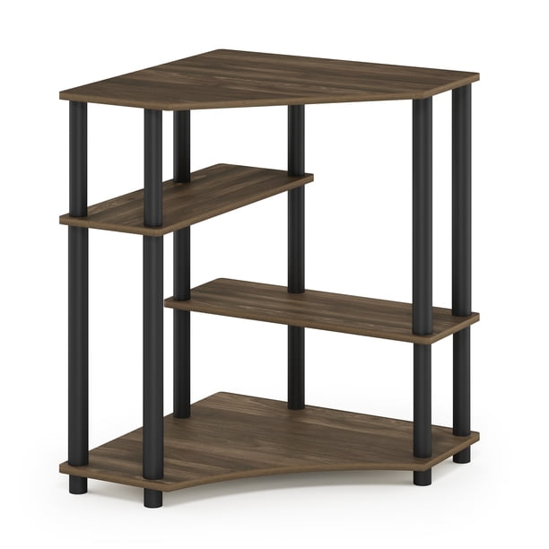 Furinno Turn-N-Tube Space Saving Corner Desk with Shelves, Columbia ...
