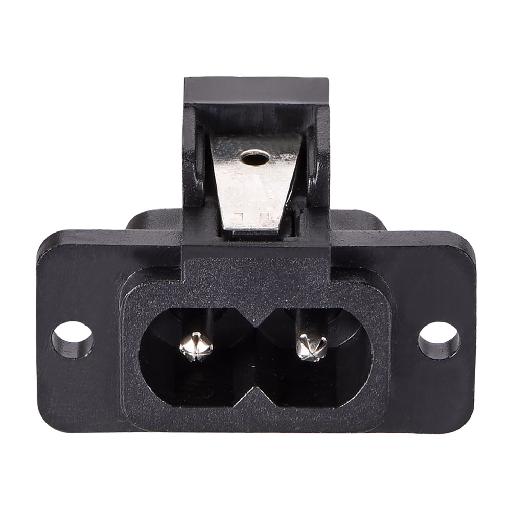 C8 Panel Mount Plug Adapter 250V AC 2.5A 2 Pins IEC Inlet Module Plug ...